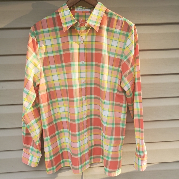 Foxcroft | Tops | Nordstrom Foxcraft Multi Color Stripe Shirt Sz 2 ...